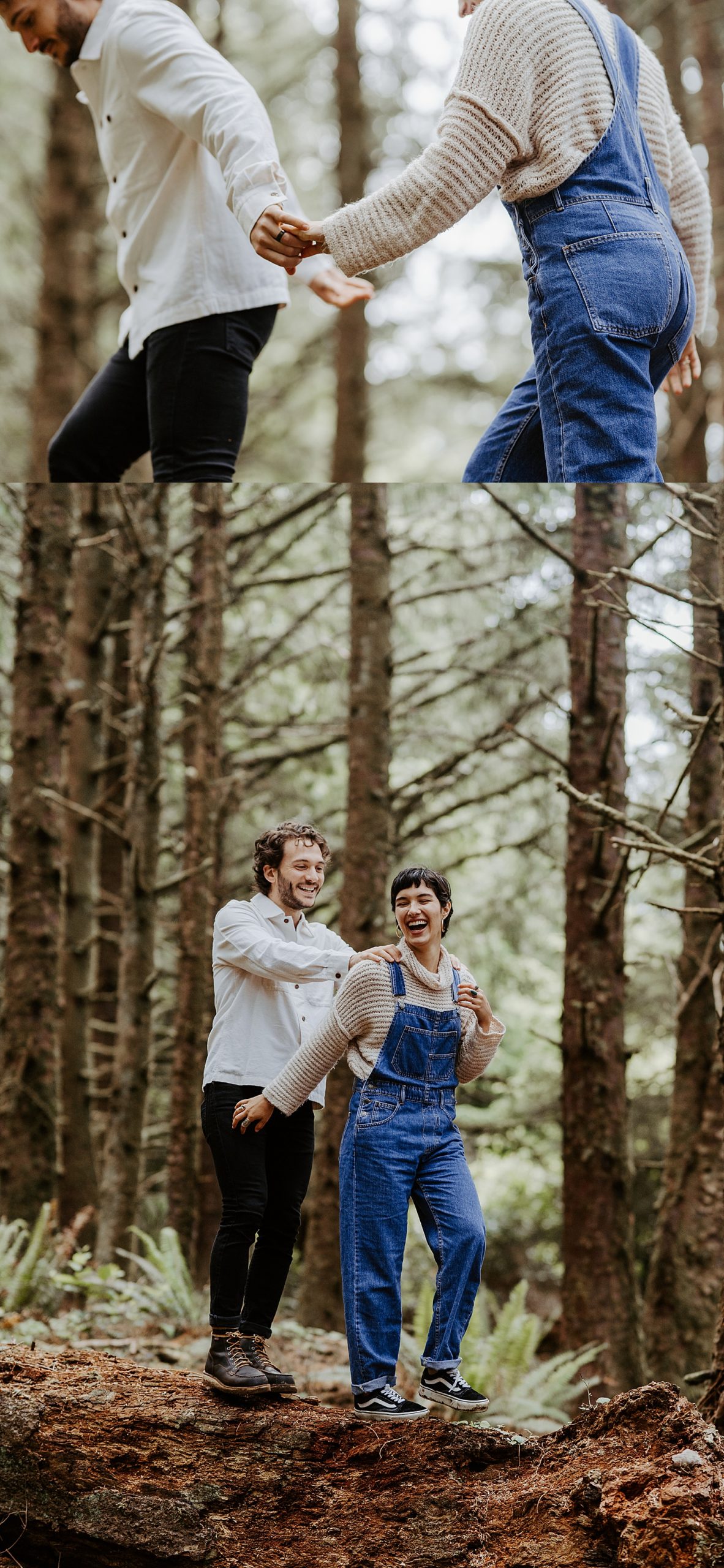 Ecola State Park Forest Couples Session // Oregon Coast