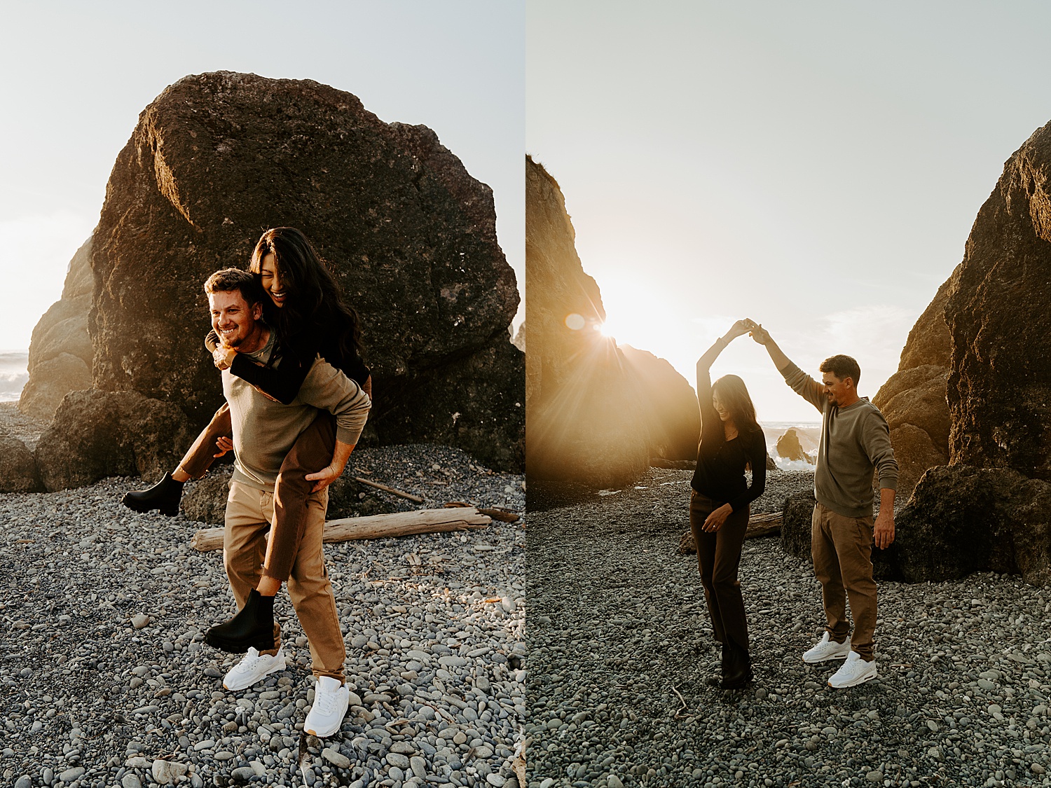 Ruby Beach Washington Coast Engagement - venturetoelope.com