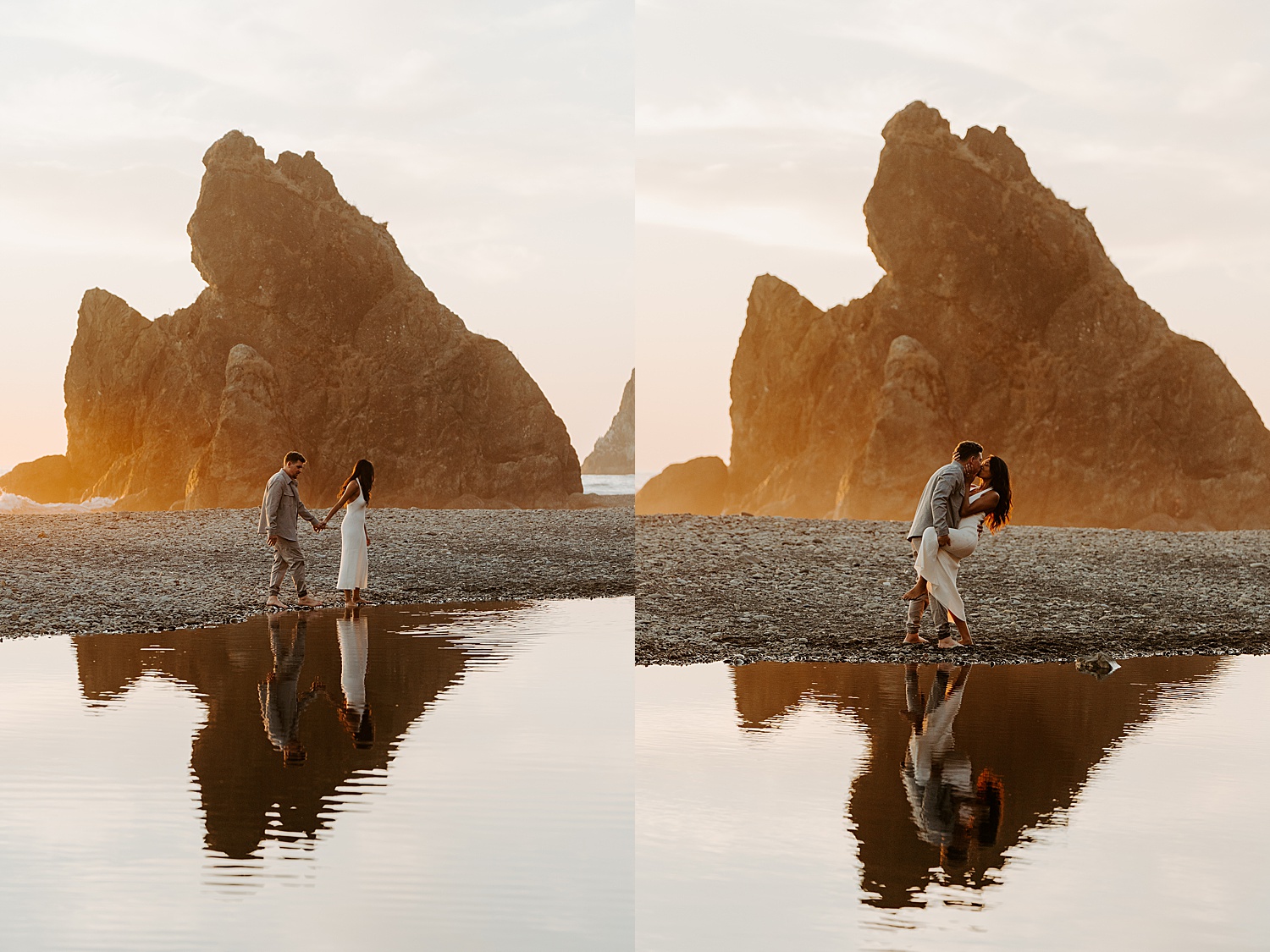 Ruby Beach Washington Coast Engagement - venturetoelope.com