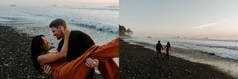Ruby Beach Washington Coast Engagement - venturetoelope.com