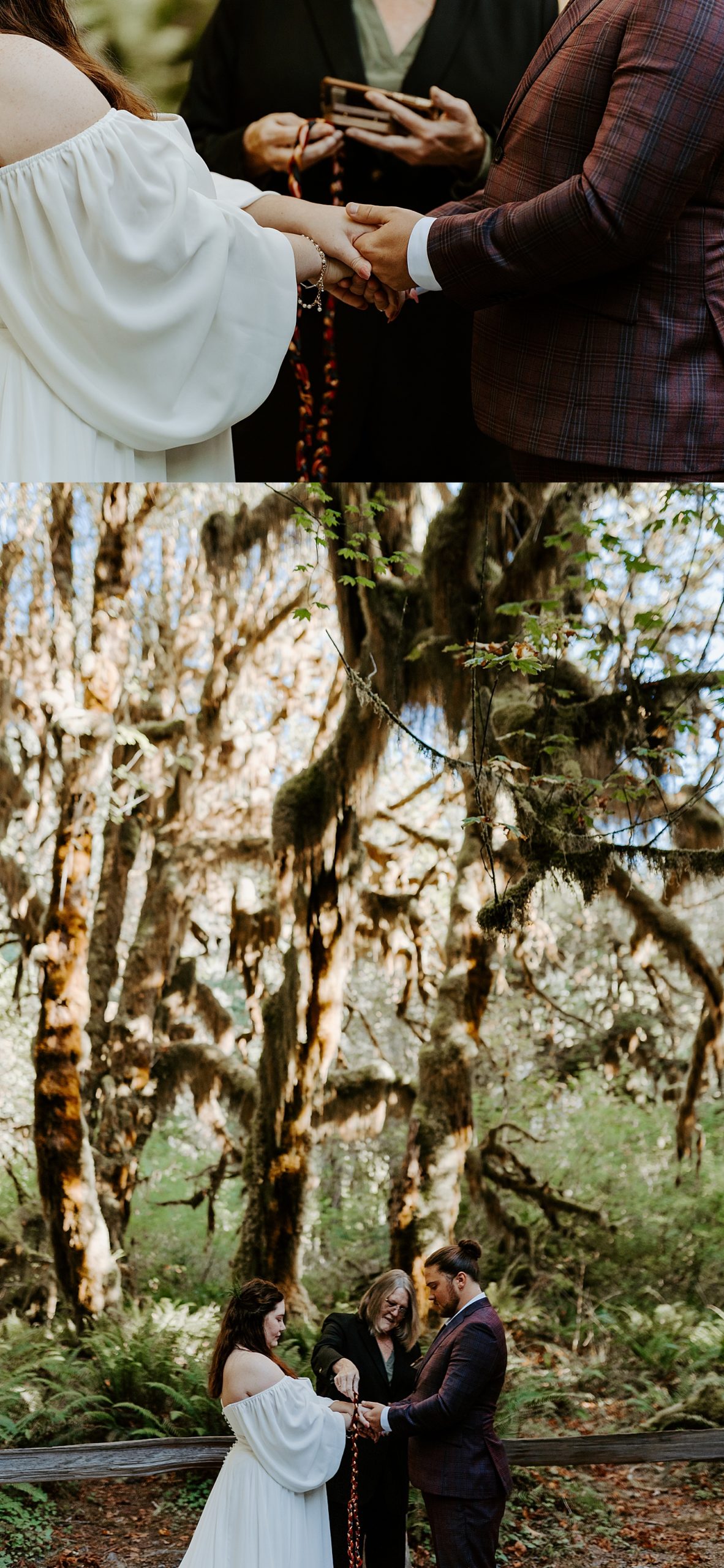 Hall of Mosses, Hoh Rain Forest, and Ruby Beach Tiny Wedding