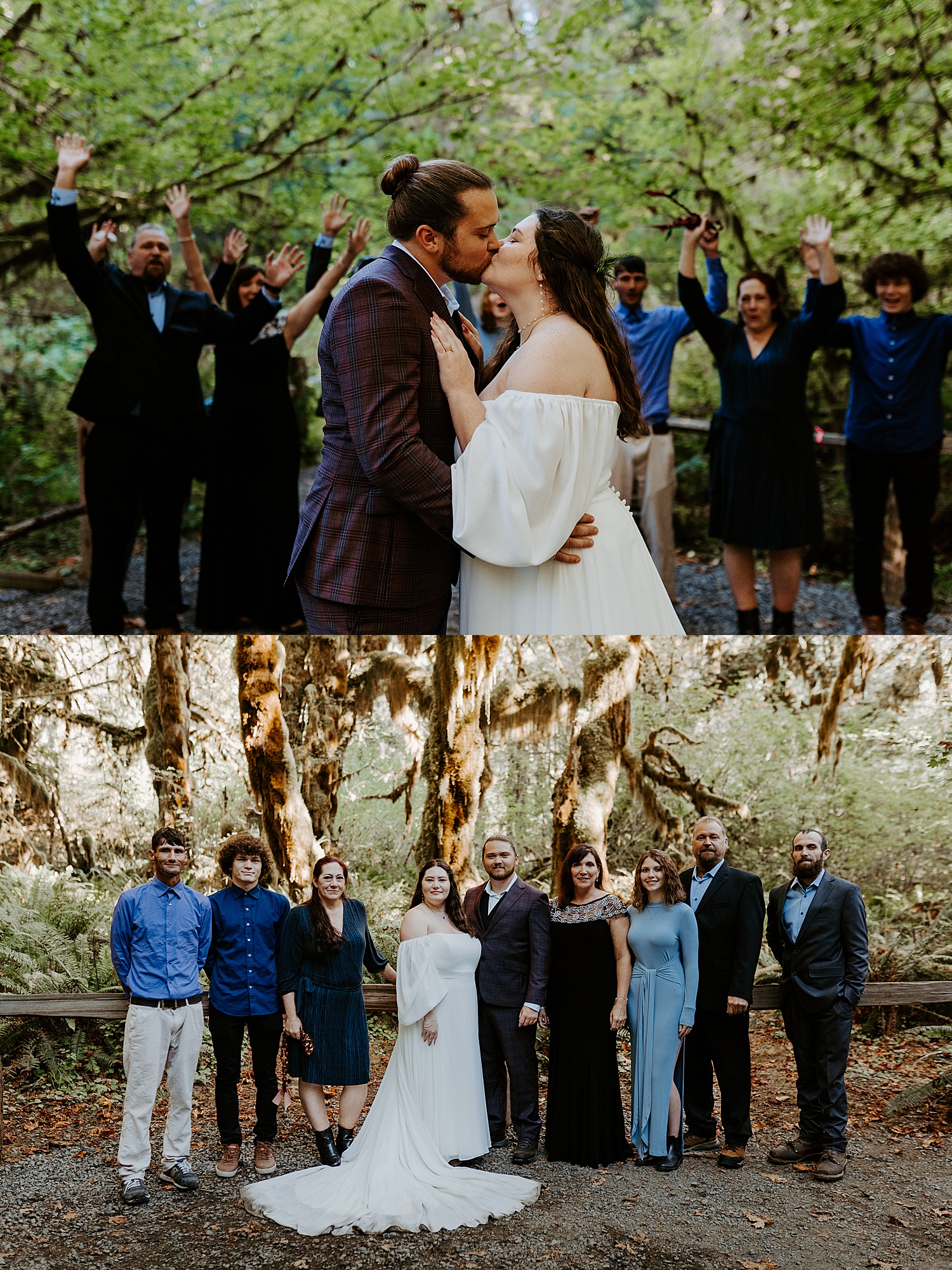 Hall of Mosses, Hoh Rain Forest, and Ruby Beach Tiny Wedding