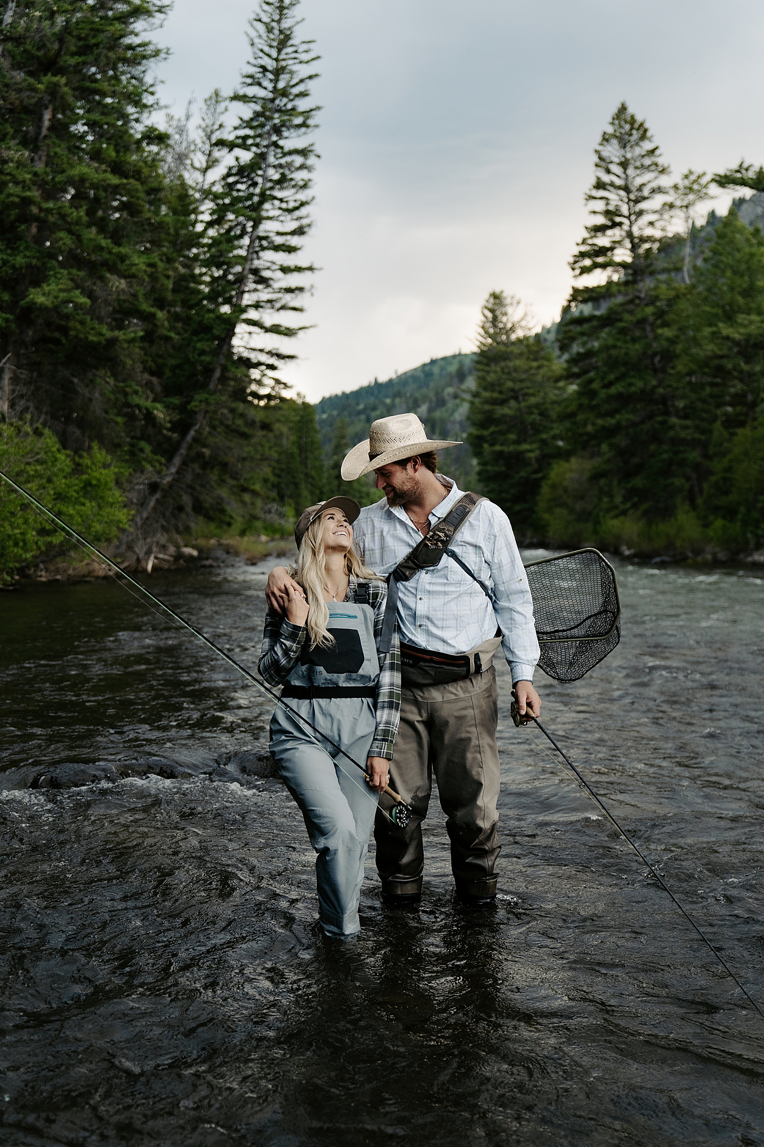 Fly Fishing & Wildflower Adventurous Couples Photos in Big Sky, Montana ...