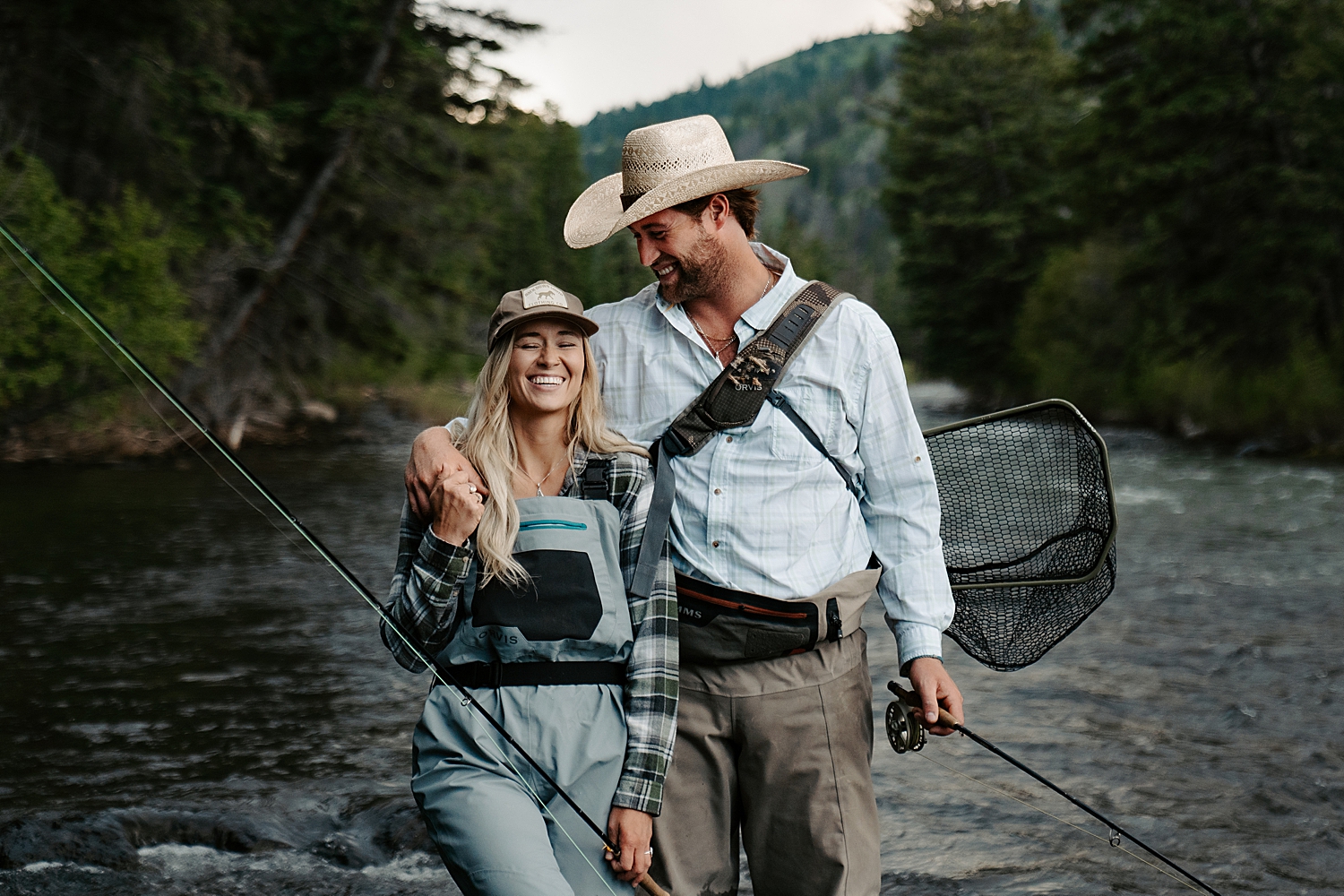 Fly Fishing & Wildflower Adventurous Couples Photos in Big Sky, Montana ...